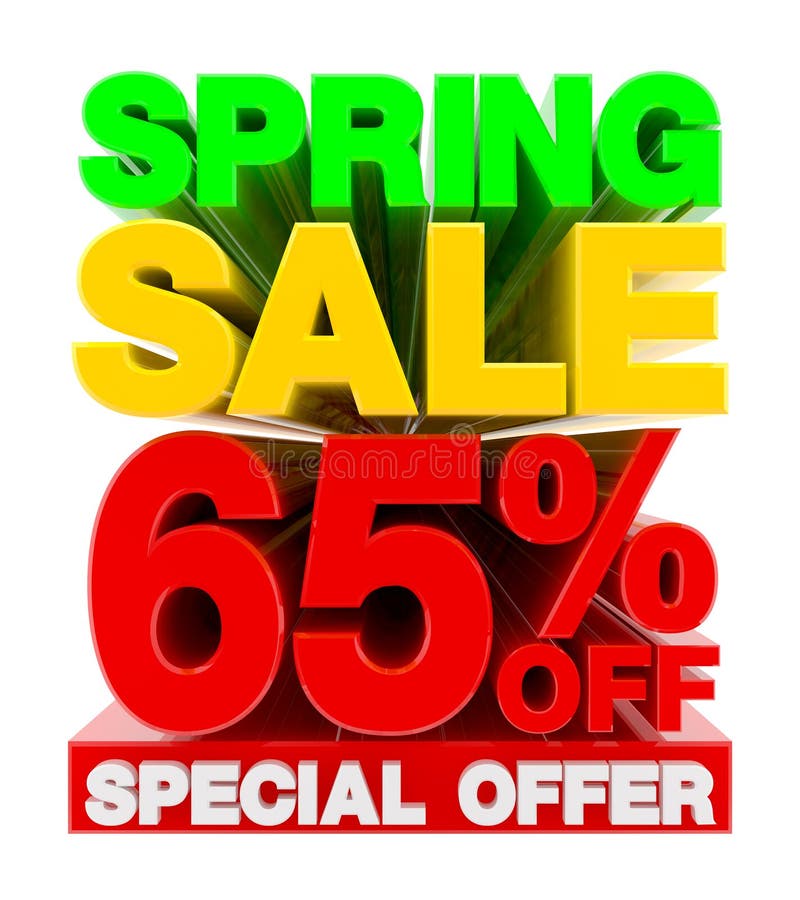 SPRING SALE 65 OFF SPECIAL OFFER Illustration 3D Rendering Stock ...