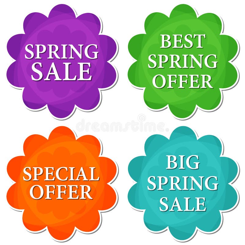 Set of Special Sale Offer Labels and Banners Stock Vector ...