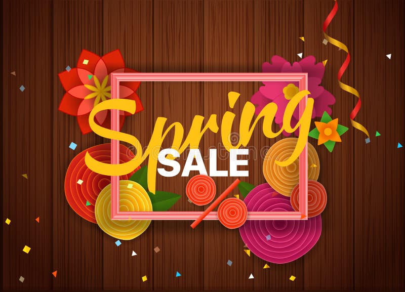 Spring Sale Poster. Banner Vector Template Stock Vector - Illustration ...