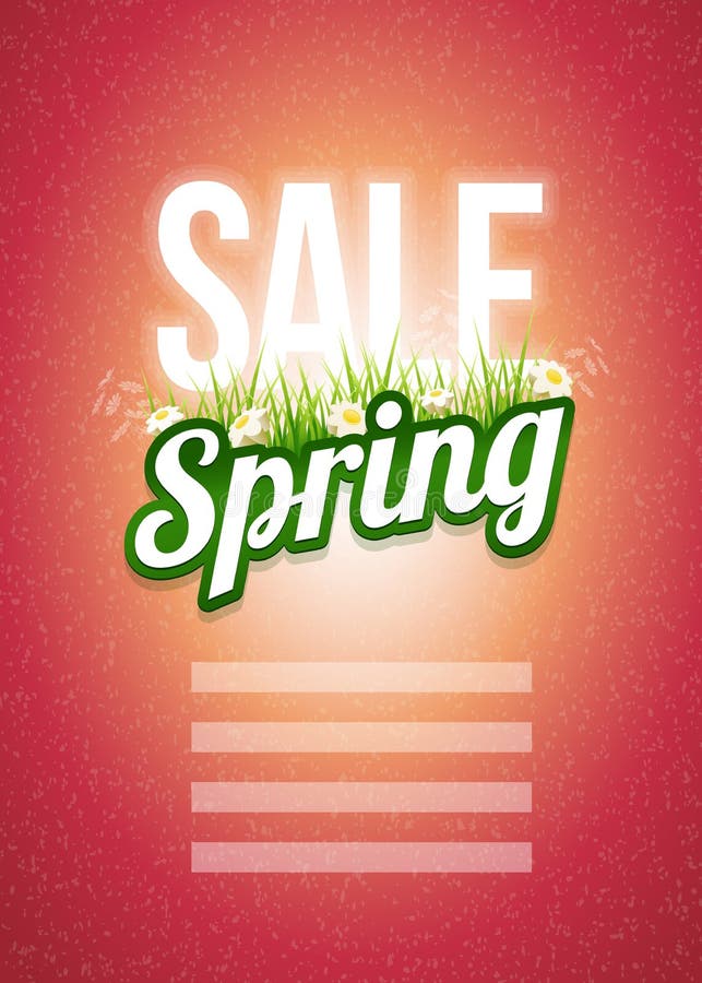 Spring Sale Label Price Tag Banner Badge Template Sticker Design Stock ...