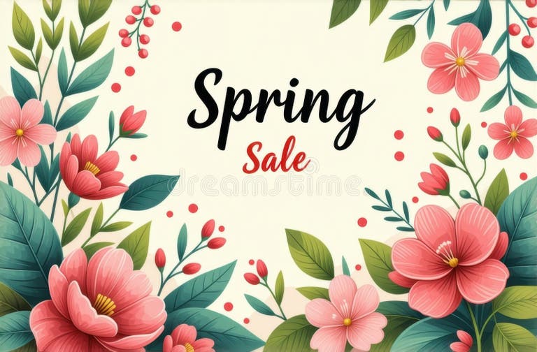 A Spring Sale Sign at 13-12-2024 Stock Illustration - Illustration of ...