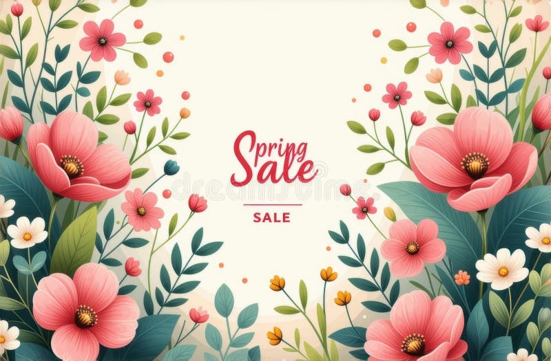 A Spring Sale Sign at 13-12-2024 Stock Illustration - Illustration of ...