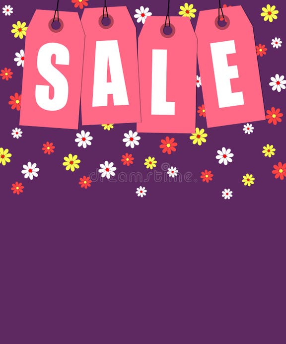 Spring Sale Tags Banner Design Stock Vector - Illustration of offer ...