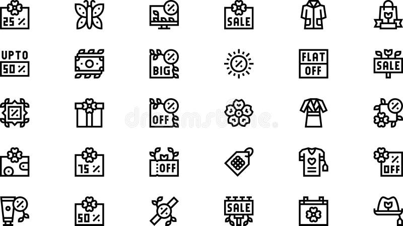 Spring Sales Icons High-Quality Vector Icons Collection with Editable ...