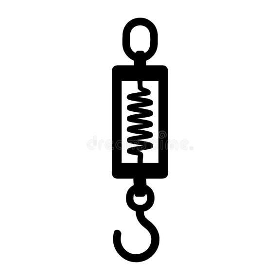 Spring Scale Vector Illustration for Physics Education and Mechanical ...