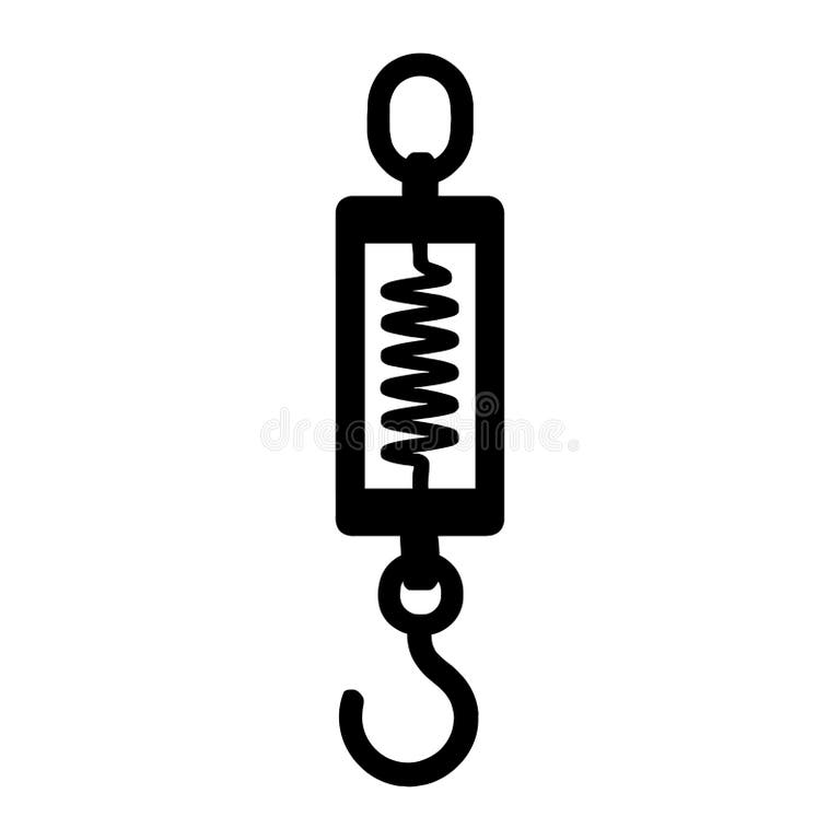 Spring Scale Vector Illustration for Physics Education and Mechanical ...