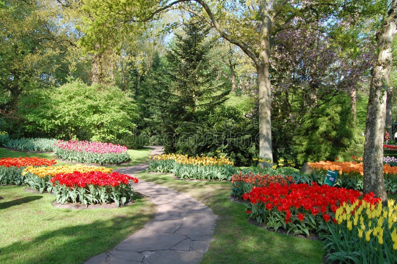 Spring scene stock image. Image of seasons, walks, pathway - 13791813