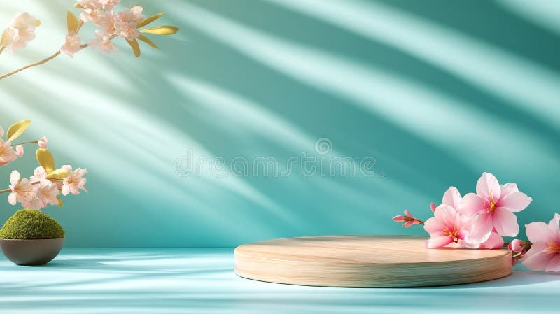 A Spring Scene is Portrayed in a Minimalist Style, Complete with a ...