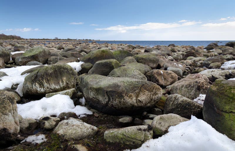Spring sea shore stock photo. Image of scandinavia, clear - 30334830