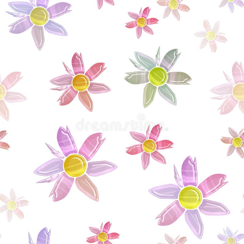 Spring Seamless Pattern with Hearts and Roses Stock Illustration ...