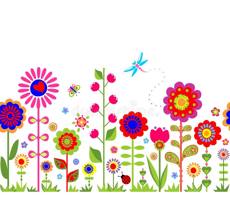 Flower Power Border Stock Illustrations – 1,917 Flower Power Border ...