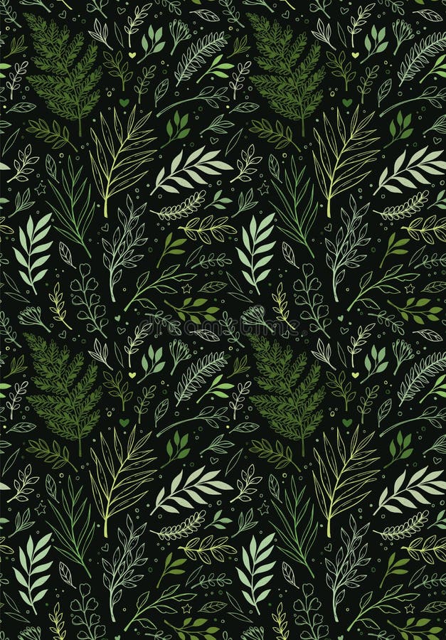 Botanical Pattern Hand Drawn Stock Illustrations – 256,602 Botanical ...