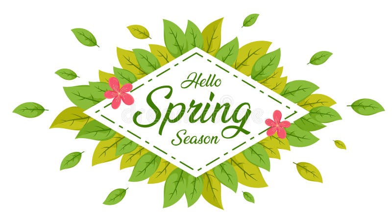 Spring Season Background, Hello Spring Leaf, Spring Sale Background ...