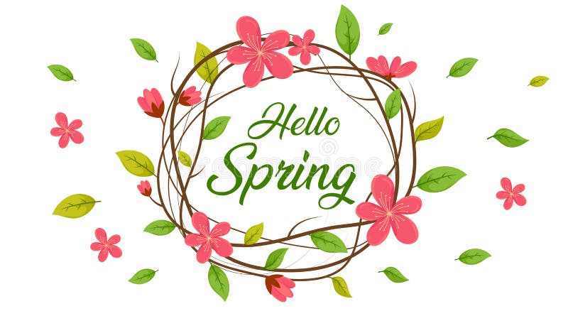 Spring Season Background, Hello Spring Circle, Spring Sale Background ...