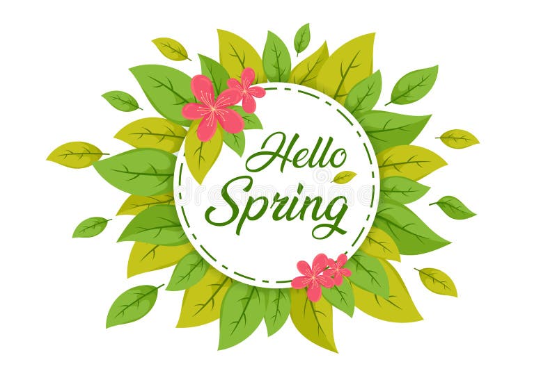 Spring Season Background, Hello Spring Leaf, Spring Sale Background ...