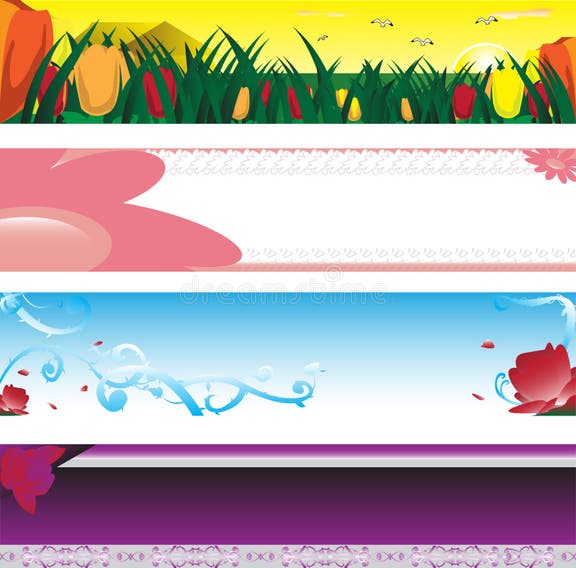 Spring season banner stock vector. Illustration of graphic - 17096942