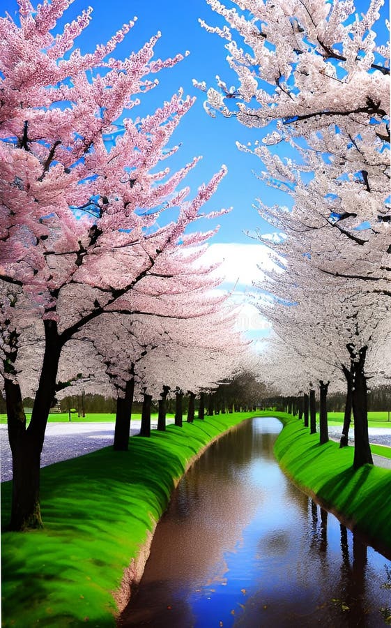 Spring Season Illustration Artificial Intelligence Artwork Generated ...