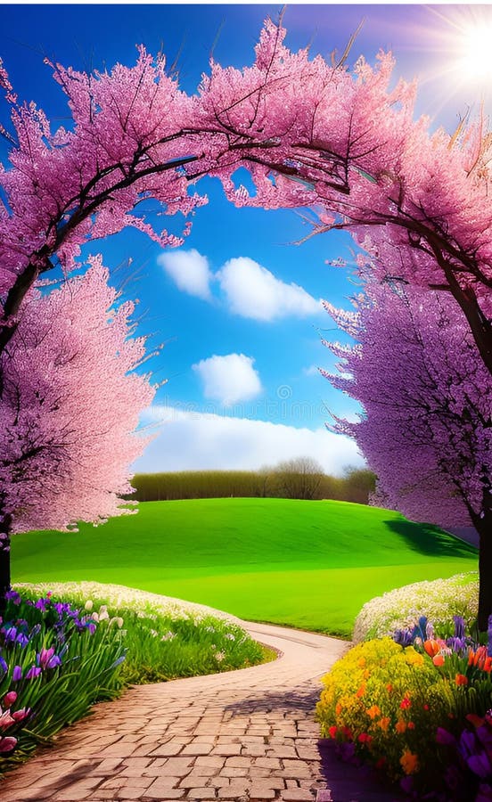 Spring Season Illustration Artificial Intelligence Artwork Generated ...