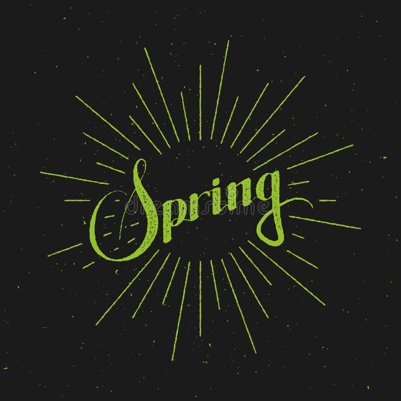 Spring Season Retro Label Light Rays Stock Illustrations – 30 Spring ...