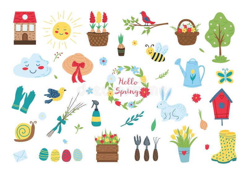 Springtime Items Stock Illustrations – 156 Springtime Items Stock ...