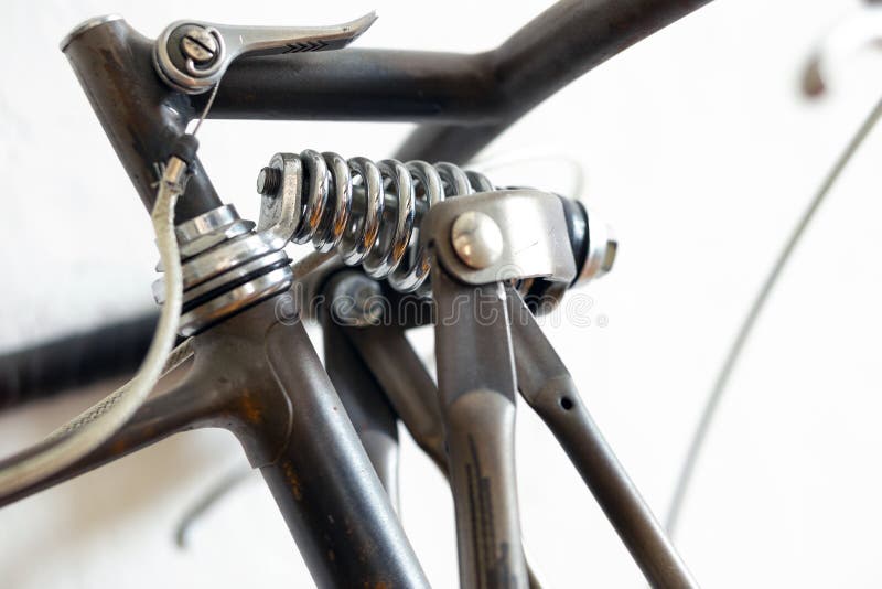 Spring shock absorber stock image. Image of tire, rusted - 135048955