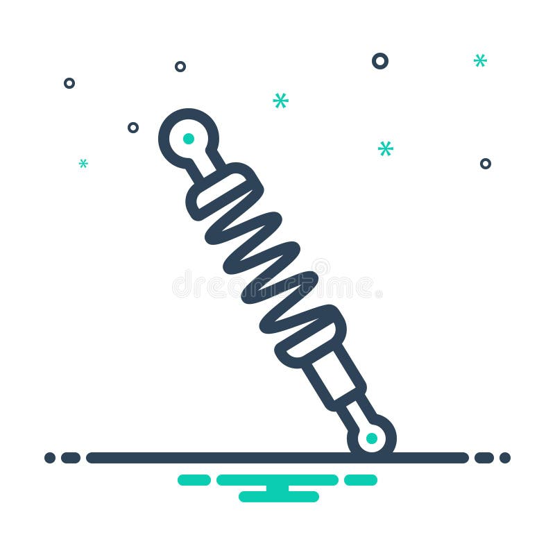 Mix Icon for Spring Shock, Spare Parts and Car Stock Vector ...