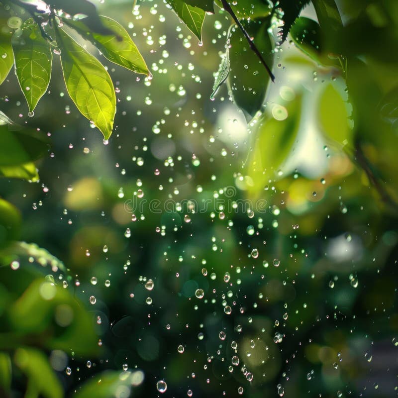 Spring Showers Raindrops Falling Stock Image - Image of drop ...