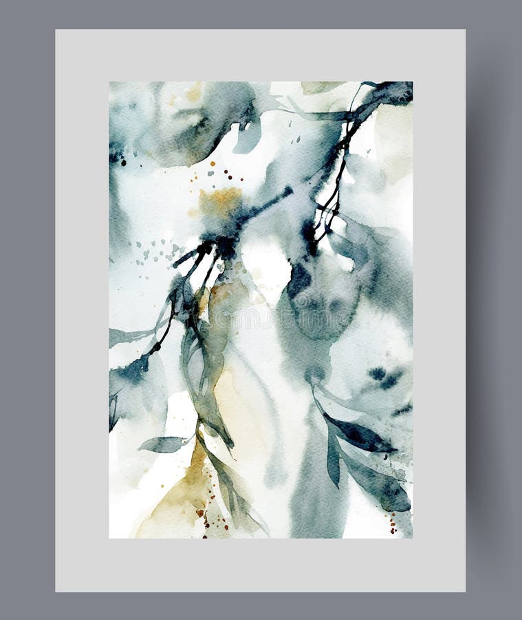 Spring Shrub or Tree Branches from Botanical Park Close-up on Wall Art ...