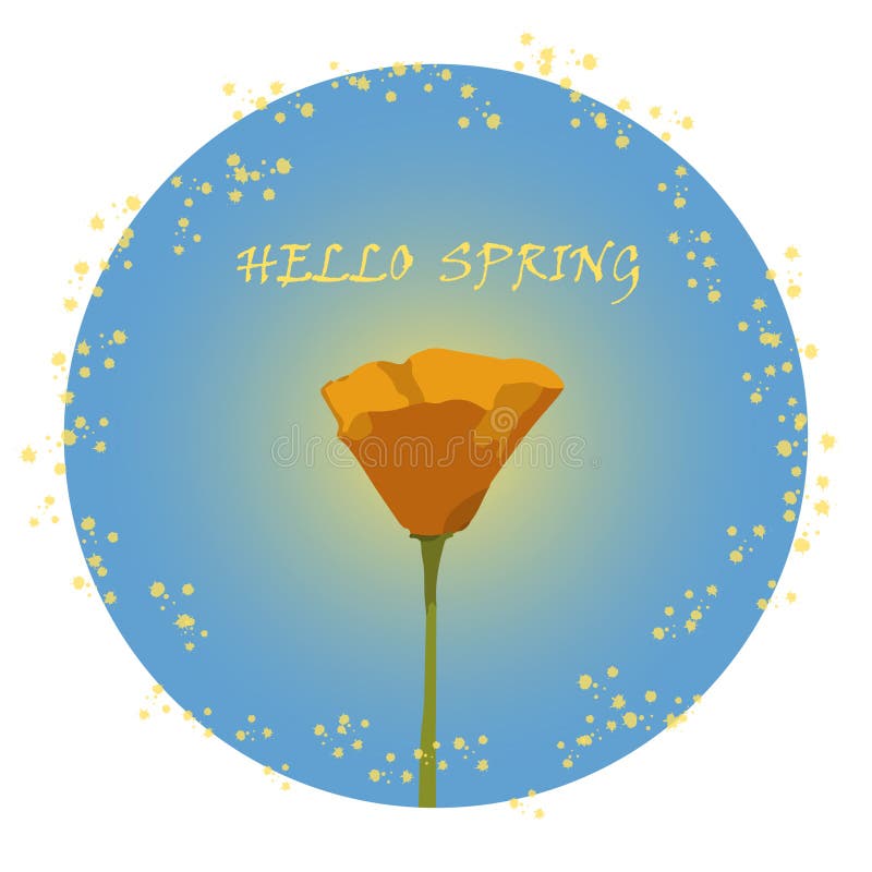 Spring Sign or Emblem Vector Illustration Stock Vector - Illustration ...