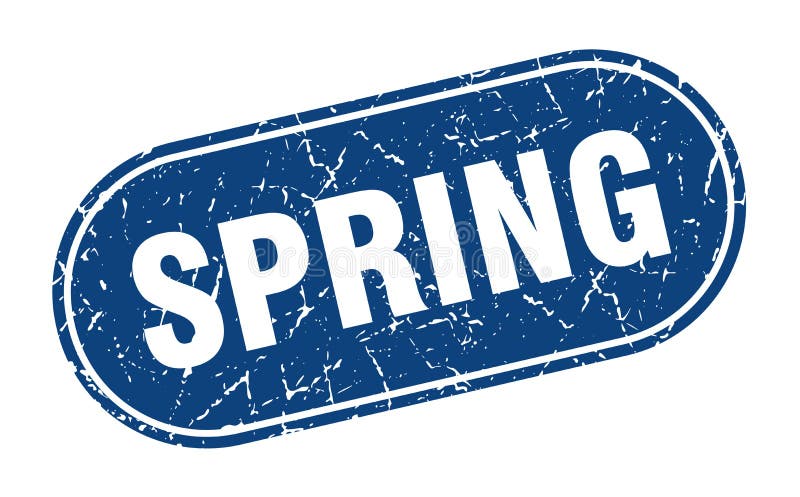 Spring Sign. Spring Grunge Stamp Stock Vector - Illustration of square ...