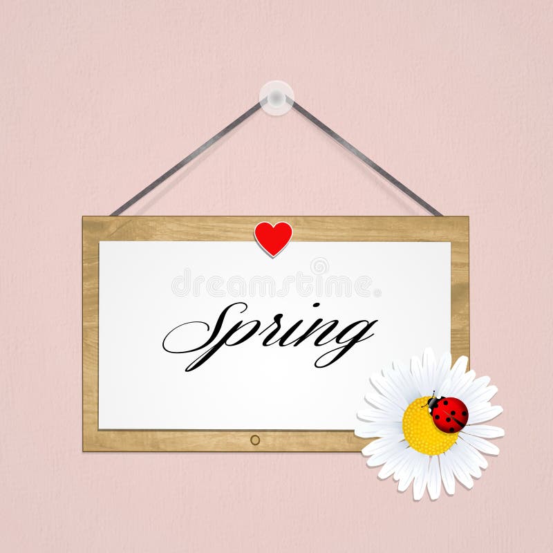 Spring sign stock illustration. Illustration of cart - 67003241