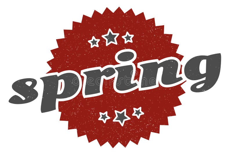 Spring Sign. Spring Vintage Retro Label Stock Vector - Illustration of ...