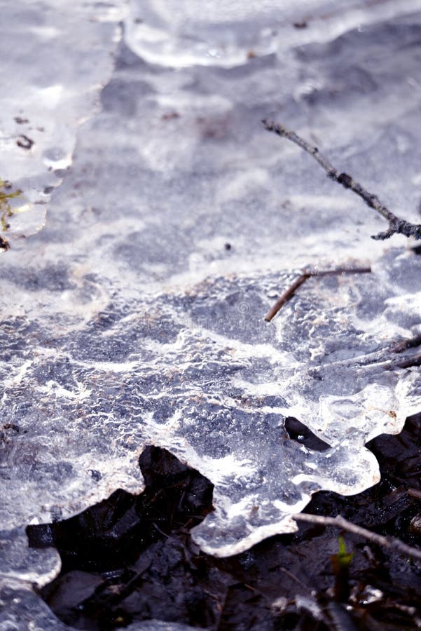 Spring Signs Ice Backgrounds Closeups Stock Image - Image of ...
