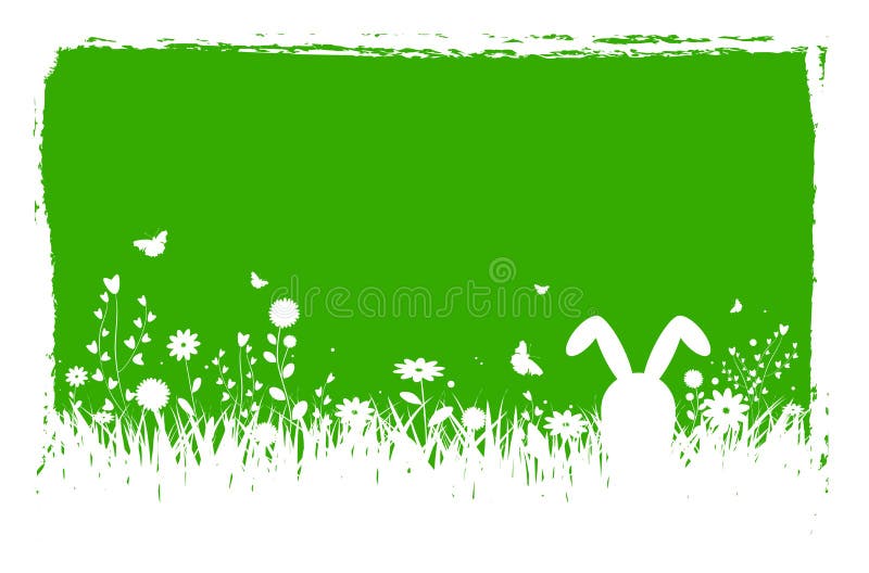 Bunny Silhouette Flowers Stock Illustrations – 3,779 Bunny Silhouette ...