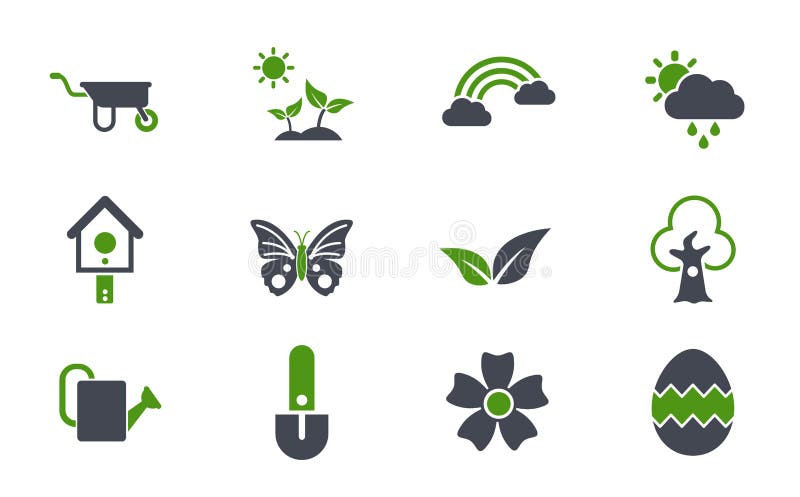 Spring simple vector icons stock vector. Illustration of spring - 233441236