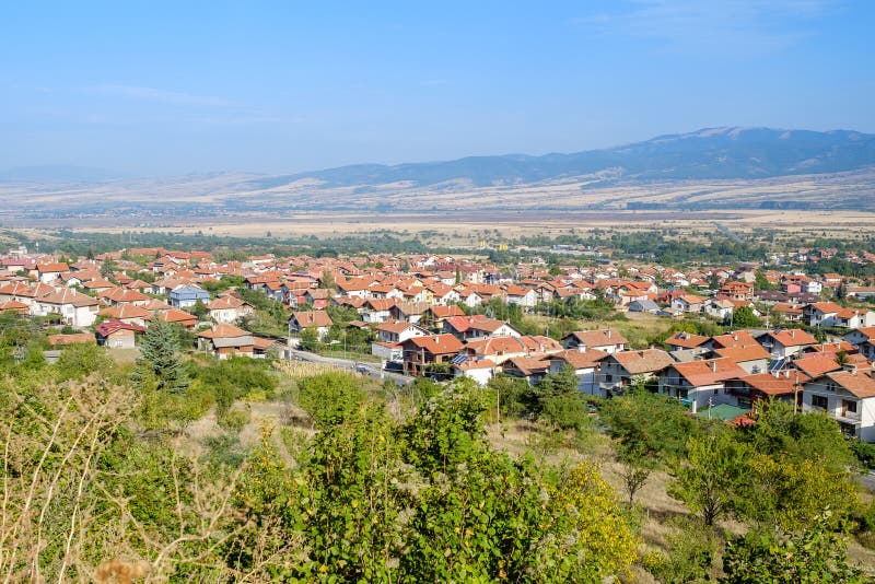 Small town in mountains stock photo. Image of street - 90212118