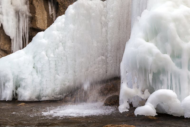 Spring, Snow on the Banks of a Mountain River, Forest and Mountains ...