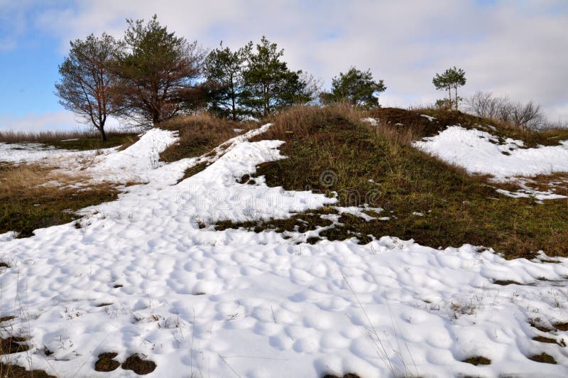 Spring snow melt_6 stock image. Image of spring, cold - 83426721