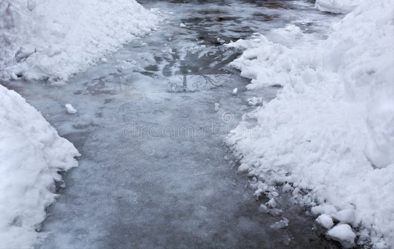 Spring, Snow Melts, Ice Melts Stock Photo - Image of drop, weather ...