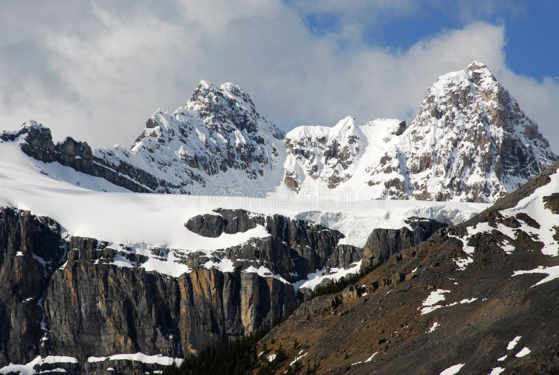 Spring snow mountain peaks stock photo. Image of forests - 5546770