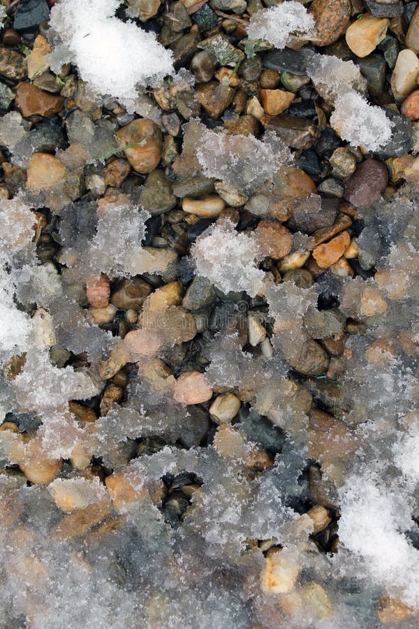 Spring Snow on the Rocks. Snow Patterns, Textured Stock Photo - Image ...