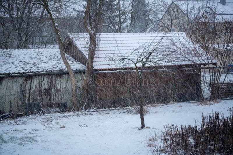 Spring snow showers editorial photography. Image of early - 112684132