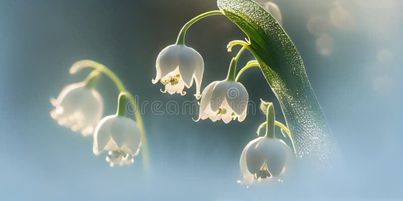 Spring Snowdrop Flowers in Spring Forest on Nature Background of Sun ...