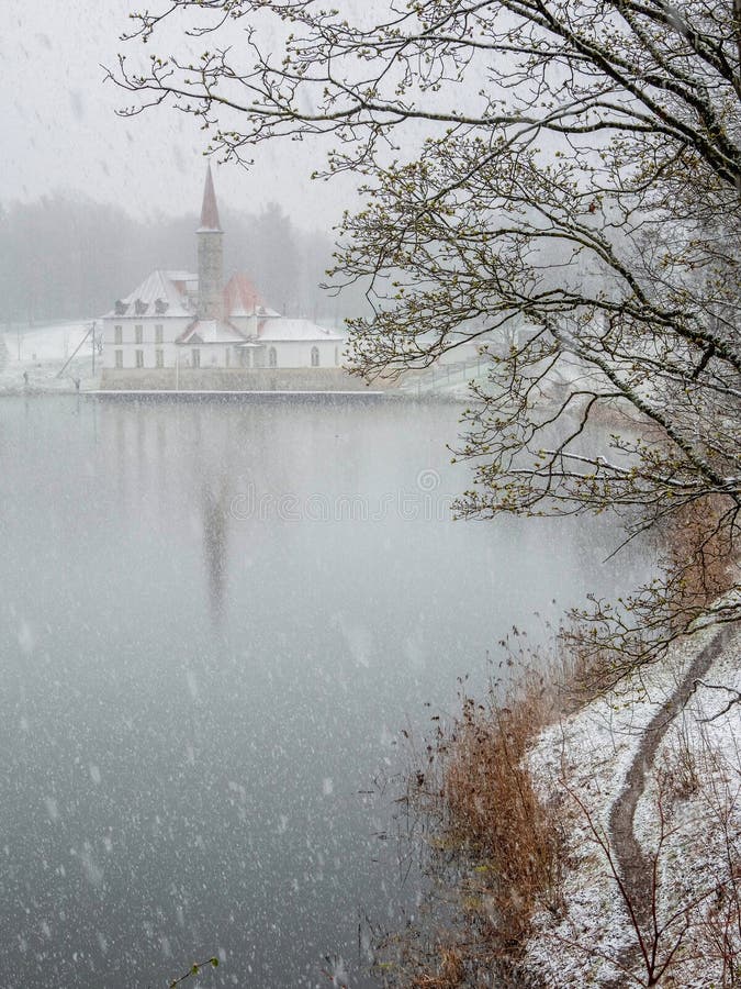 Spring Snowfall Sudden Blizzard Gatchina Park Stock Photos - Free ...