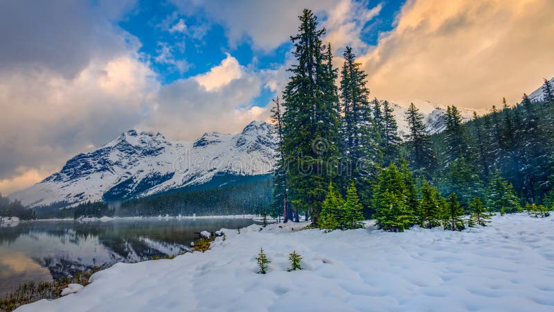 Spring Snowstorm stock photo. Image of vacation, view - 158214676