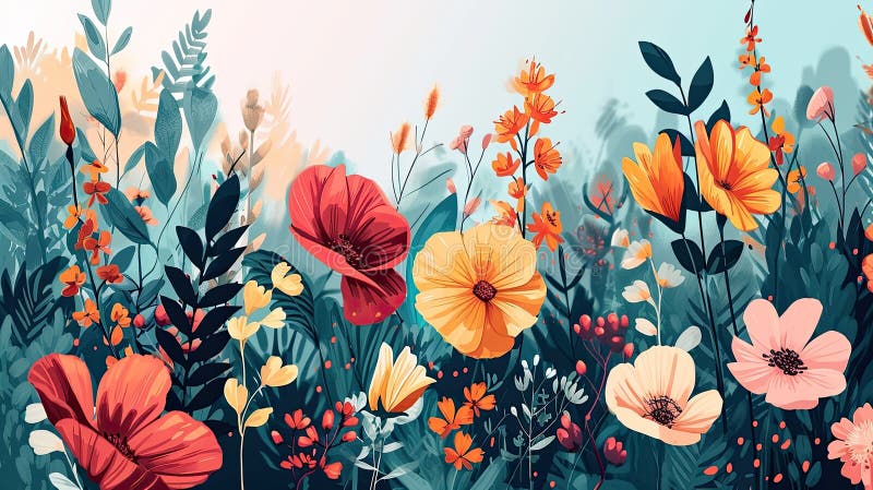 Spring, Social Media Banner Design Template Illustration Stock Image ...