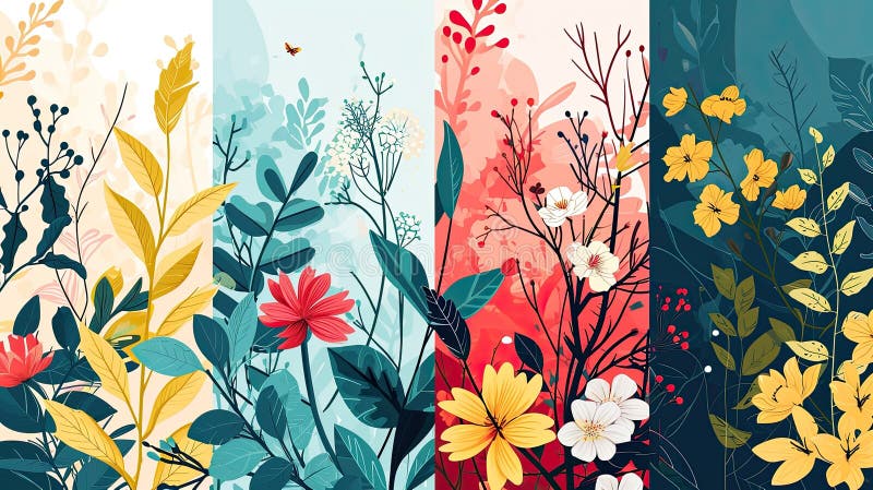 Spring, Social Media Banner Design Template Illustration Stock Photo ...