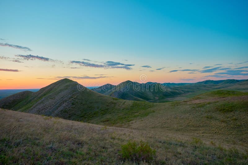 Spring South Ural Mountains Illuminated by the Sun Stock Photo - Image ...
