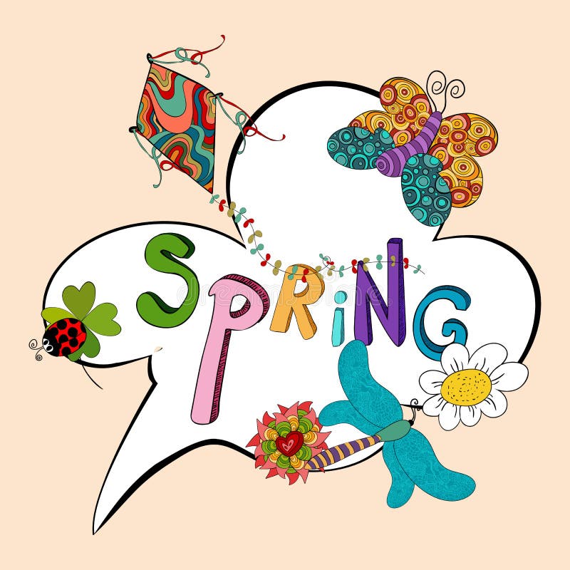 Spring speech bubble stock vector. Illustration of icon - 29162648