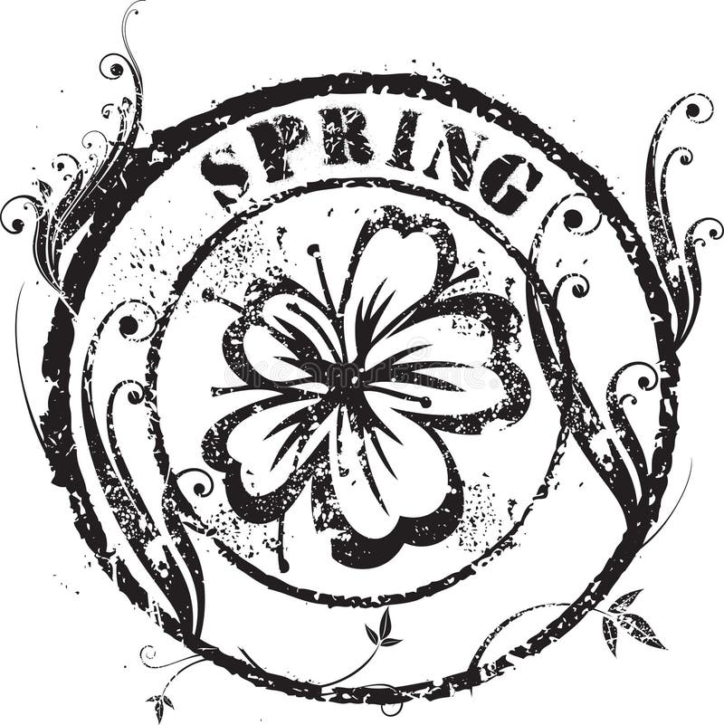 Spring stamp stock vector. Illustration of imprint, spring - 8683346